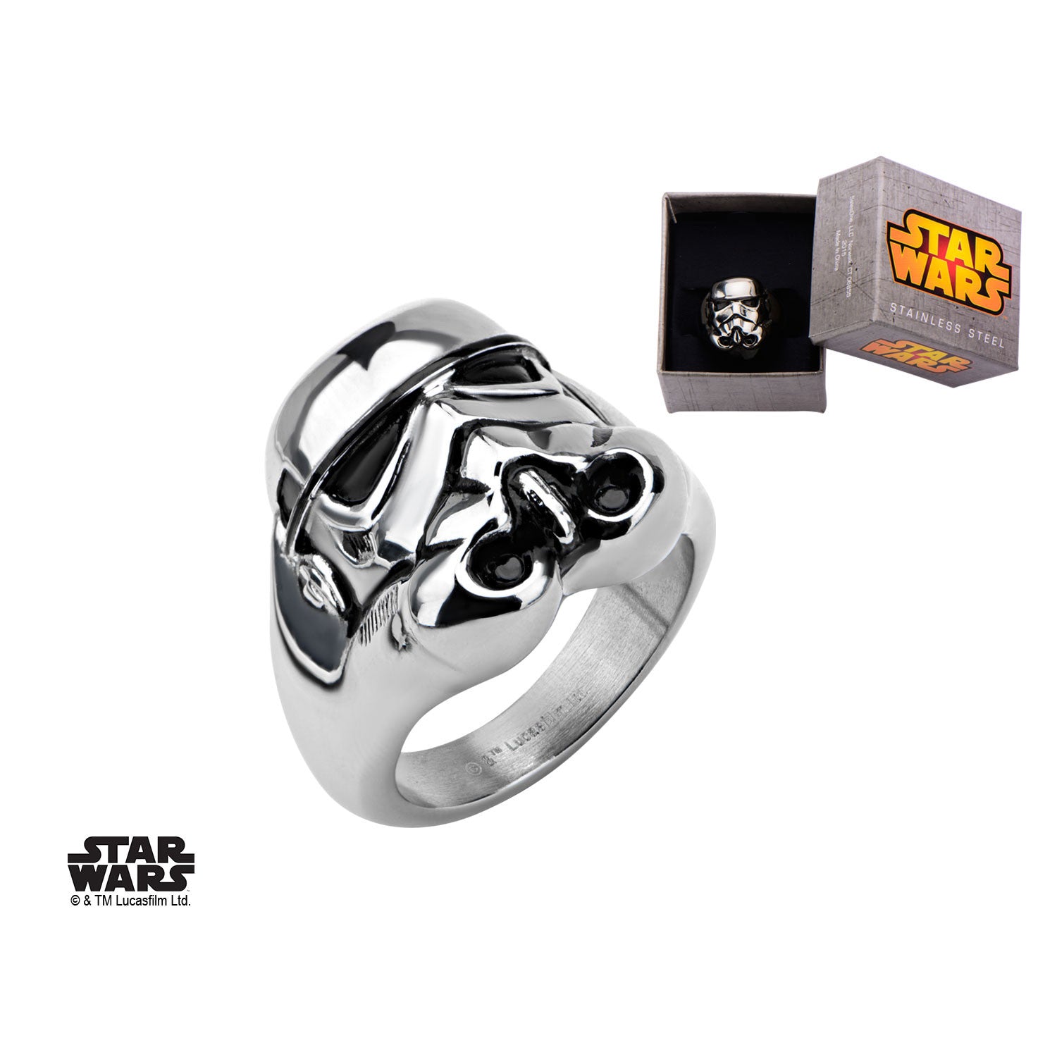 Star Wars: 3D Darth Vader Ring 316 Stainless Steel IP Black - Trustmark ...