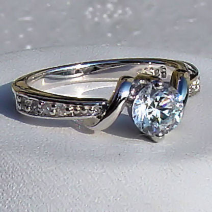 Entwined Love: Russian Ice CZ Promise Friendship Band Ring 925 Silver ...